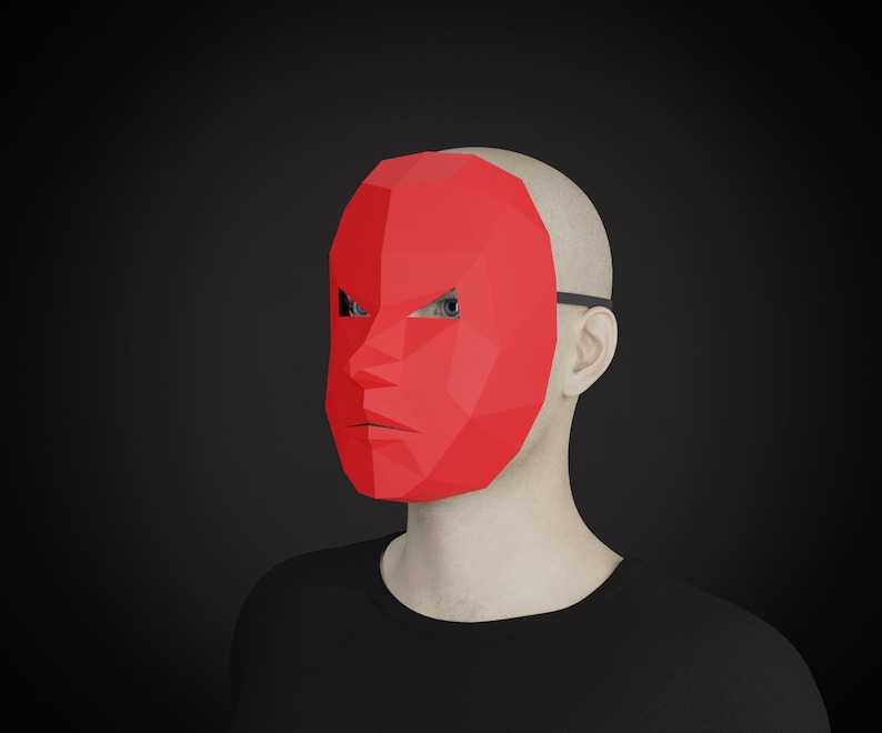 Human FACE MASK PAPERCRAFT Template 3d Lowpoly Mask Pattern - Etsy