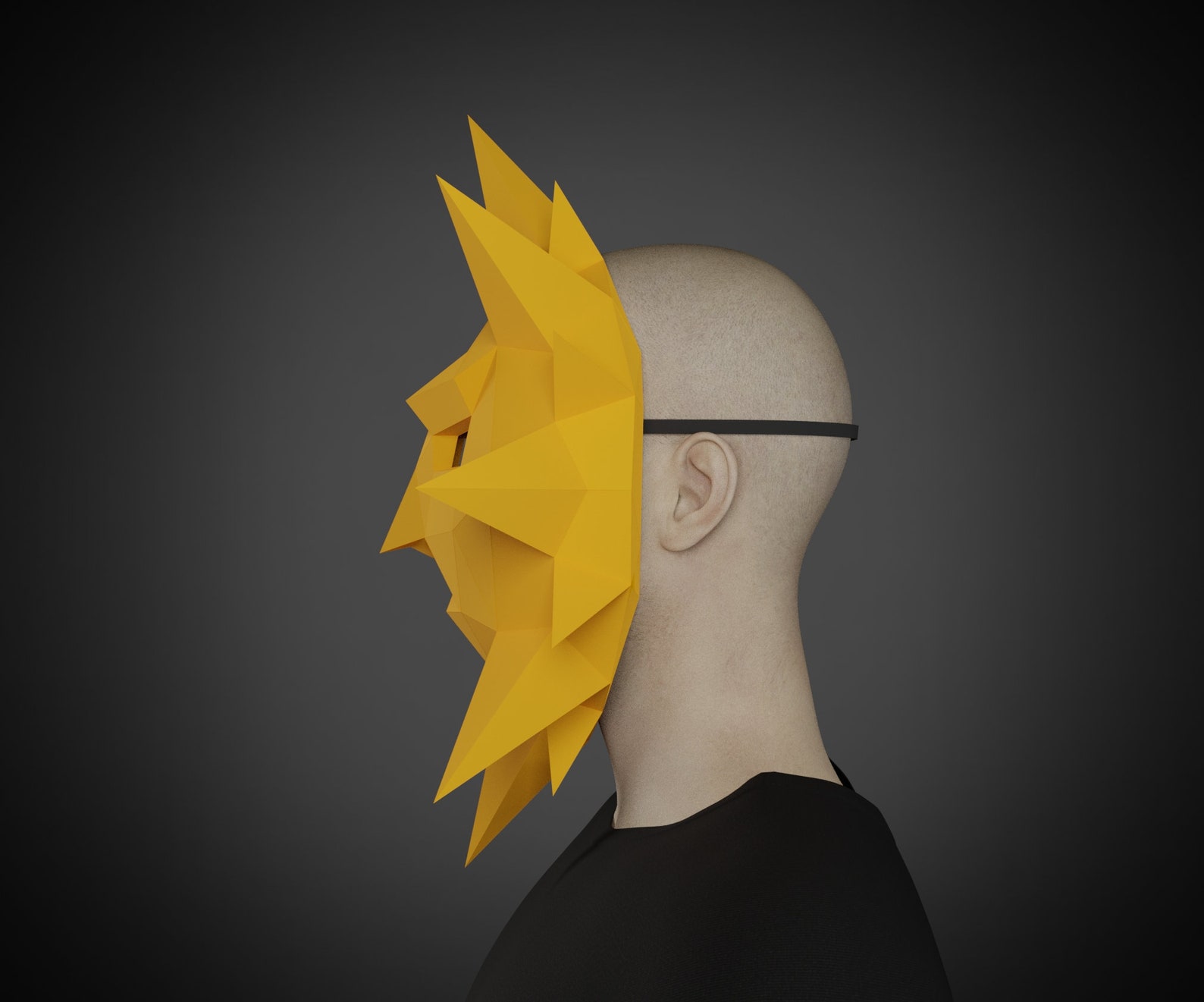 SUN MASK PAPERCRAFT Template Printable Pdf Pattern for 3D Low - Etsy