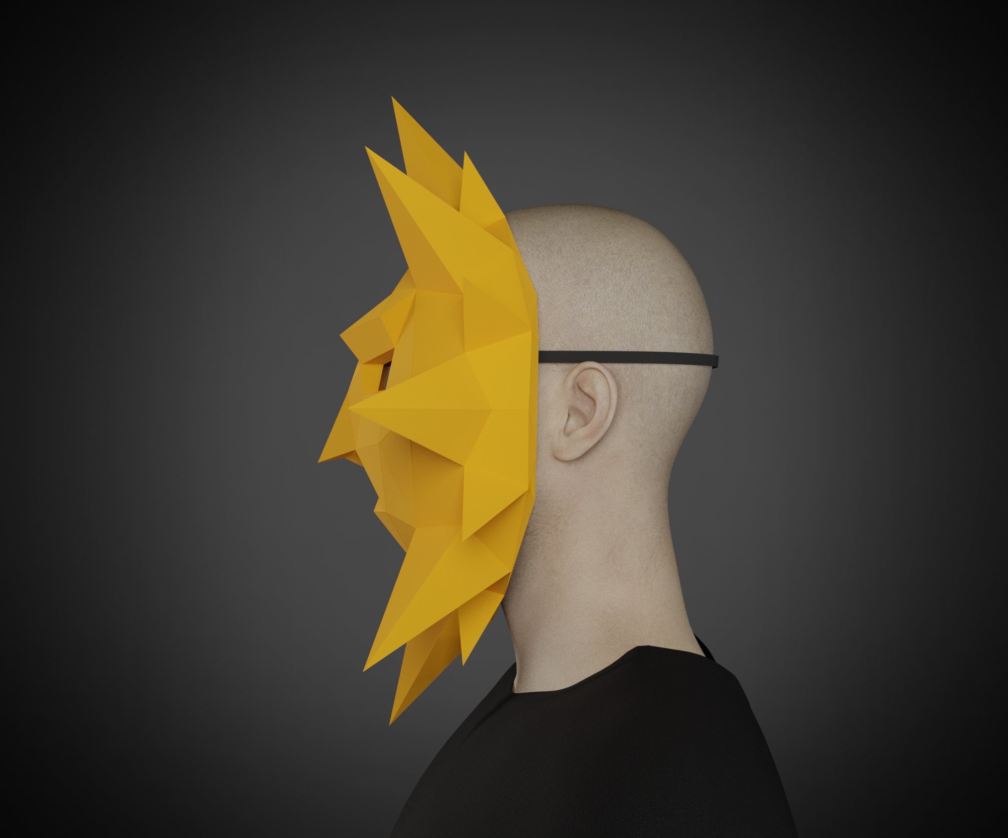 SUN MASK PAPERCRAFT Template Printable Pdf Pattern for 3D Low - Etsy Canada