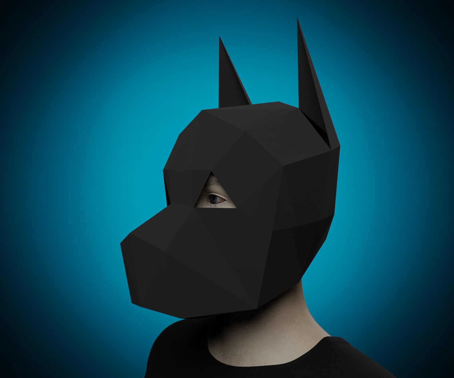 DOG MASK PAPERCRAFT Template Pdf dobermann Costume for - Etsy
