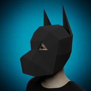 DOG MASK PAPERCRAFT Template Pdf (dobermann) Costume for Halloween ...