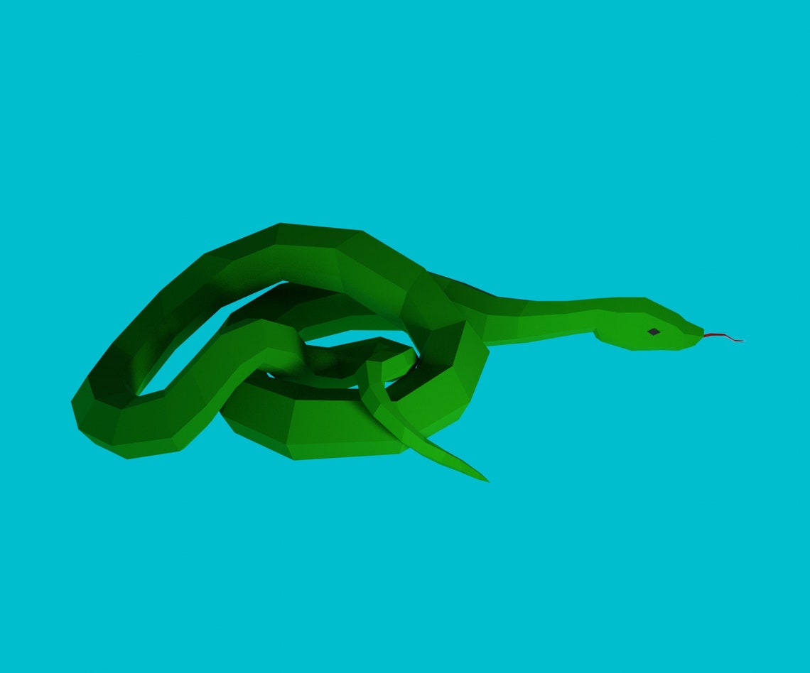SNAKE PAPERCRAFT Template Diy 3D Paper Craft Pdf Downloadabe - Etsy