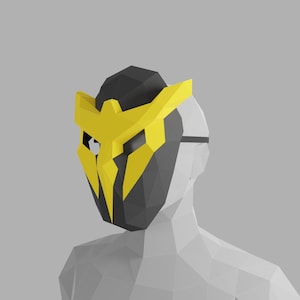 Cyber Ninja PAPERCRAFT MASK PDF Pattern, 3D Costume, Printable Diy ...