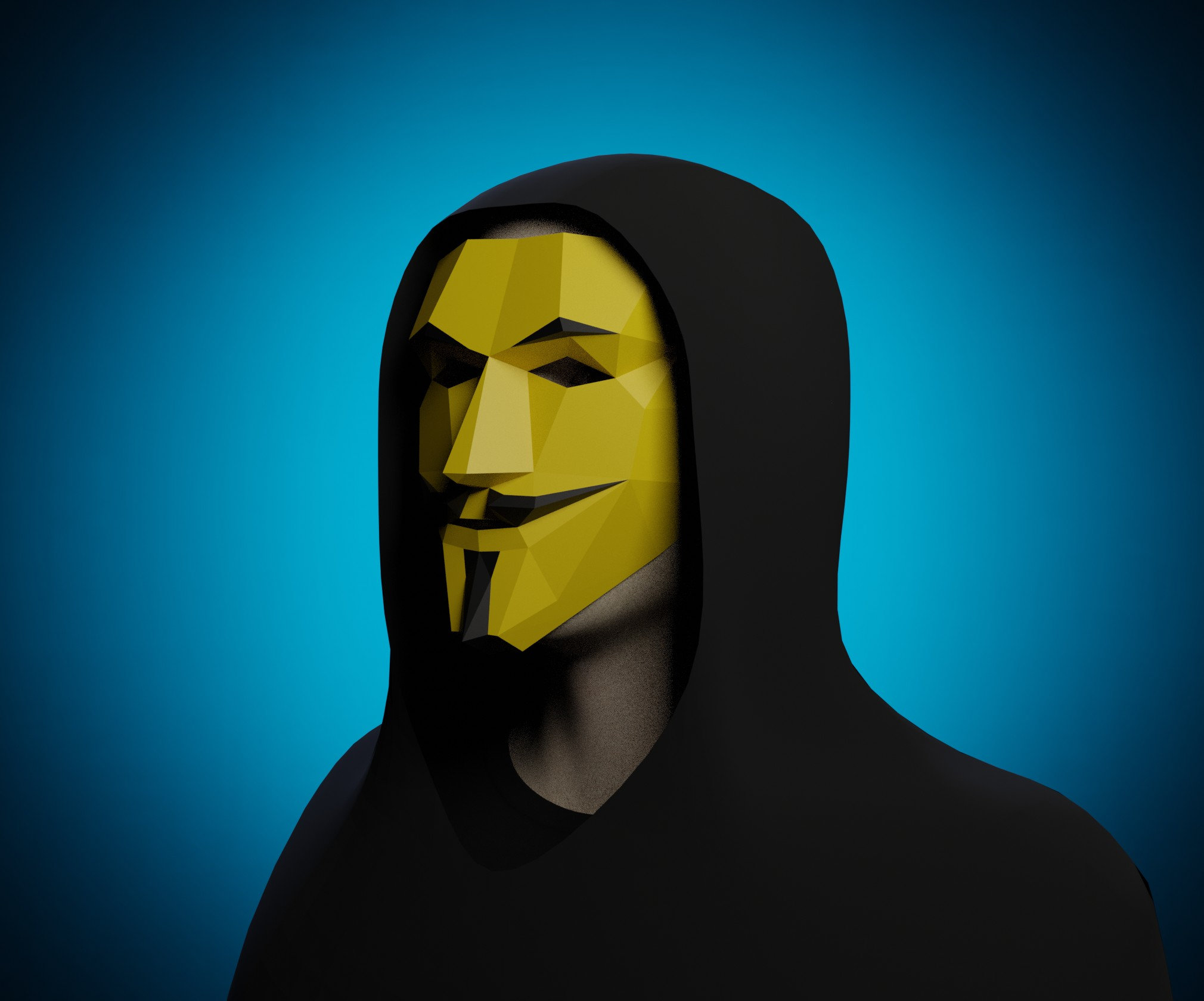Anonymous Low Poly MASK PAPERCRAFT HACKER Guy Fawkes Vendetta - Etsy ...