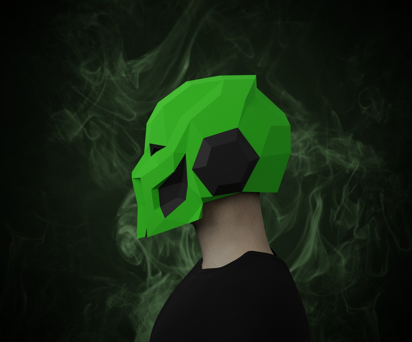 PAPERCRAFT Cyberpunk GAS MASK, Sci-fi 3D Paper Costume Template, Diy ...