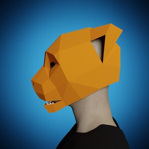 Cheetah MASK PAPERCRAFT 3d Template, Diy Adult Craft, Make Your Own ...