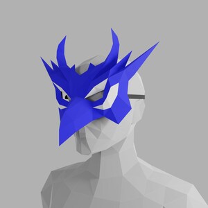 Raven mech PAPERCRAFT MASK PDF pattern, bird 3D Kostüm, druckbare diy ...