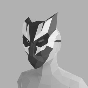 Luchador Wolf PAPERCRAFT MASK PDF Pattern, 3D Costume, Printable Diy ...