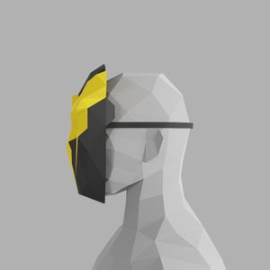 Cyber Ninja PAPERCRAFT MASK PDF Pattern, 3D Costume, Printable Diy ...