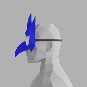 Raven mech PAPERCRAFT MASK PDF pattern, bird 3D Kostüm, druckbare diy ...