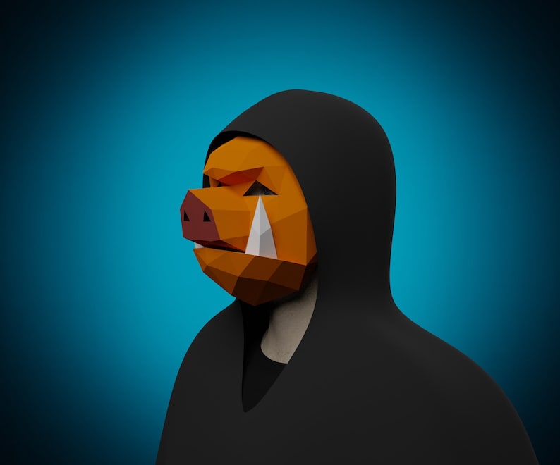 Boar Pig MASK PAPERCRAFT 3d Template Diy Printable Craft - Etsy
