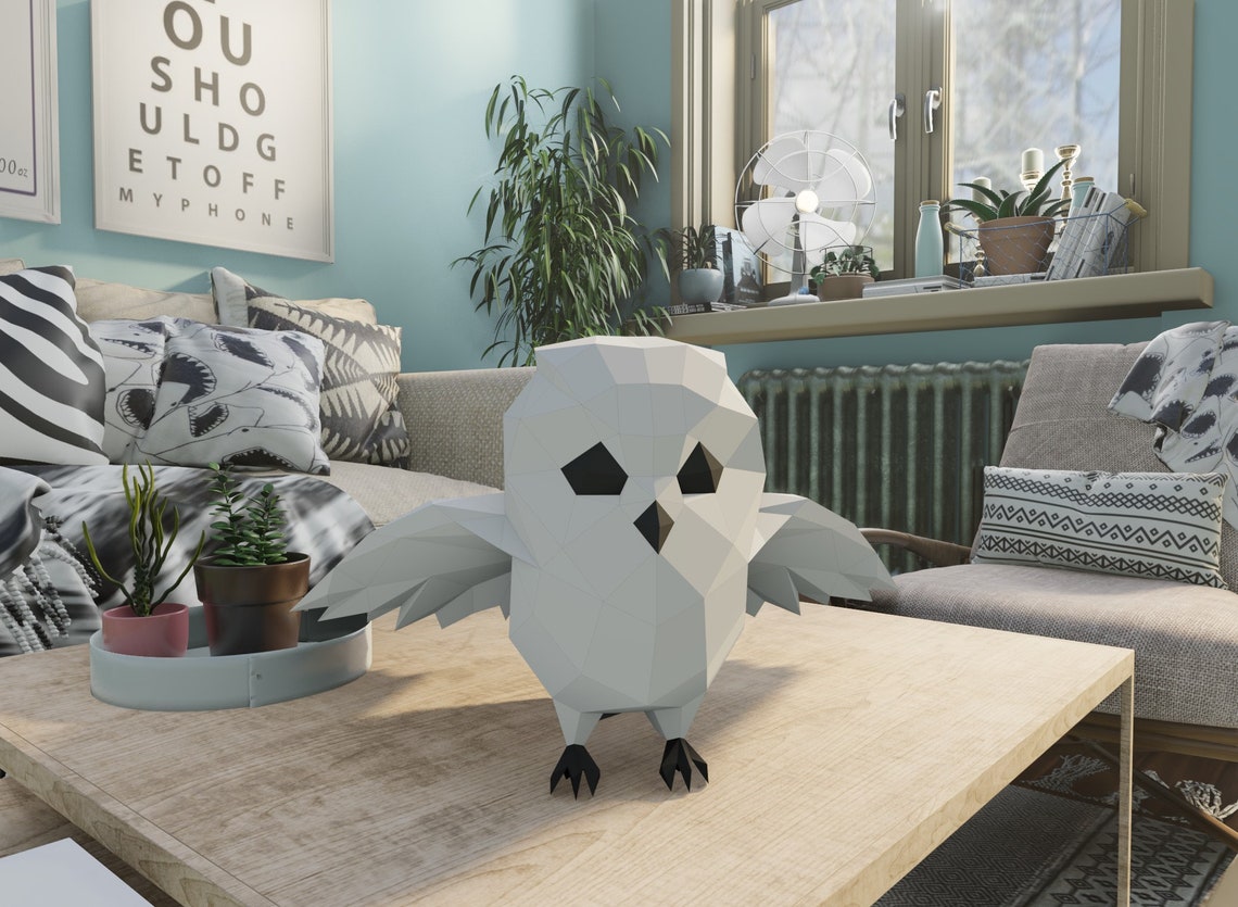 Cute OWL PAPERCRAFT Template, Diy 3D Paper Craft, Pdf Downloadabe ...