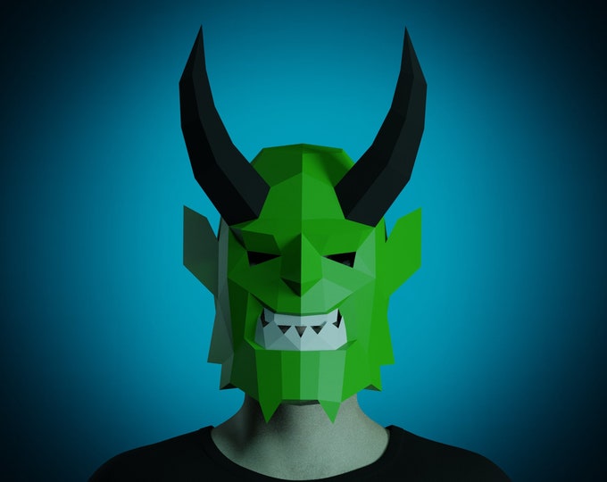 Mascara de diablo completa Papercraft - Etsy México