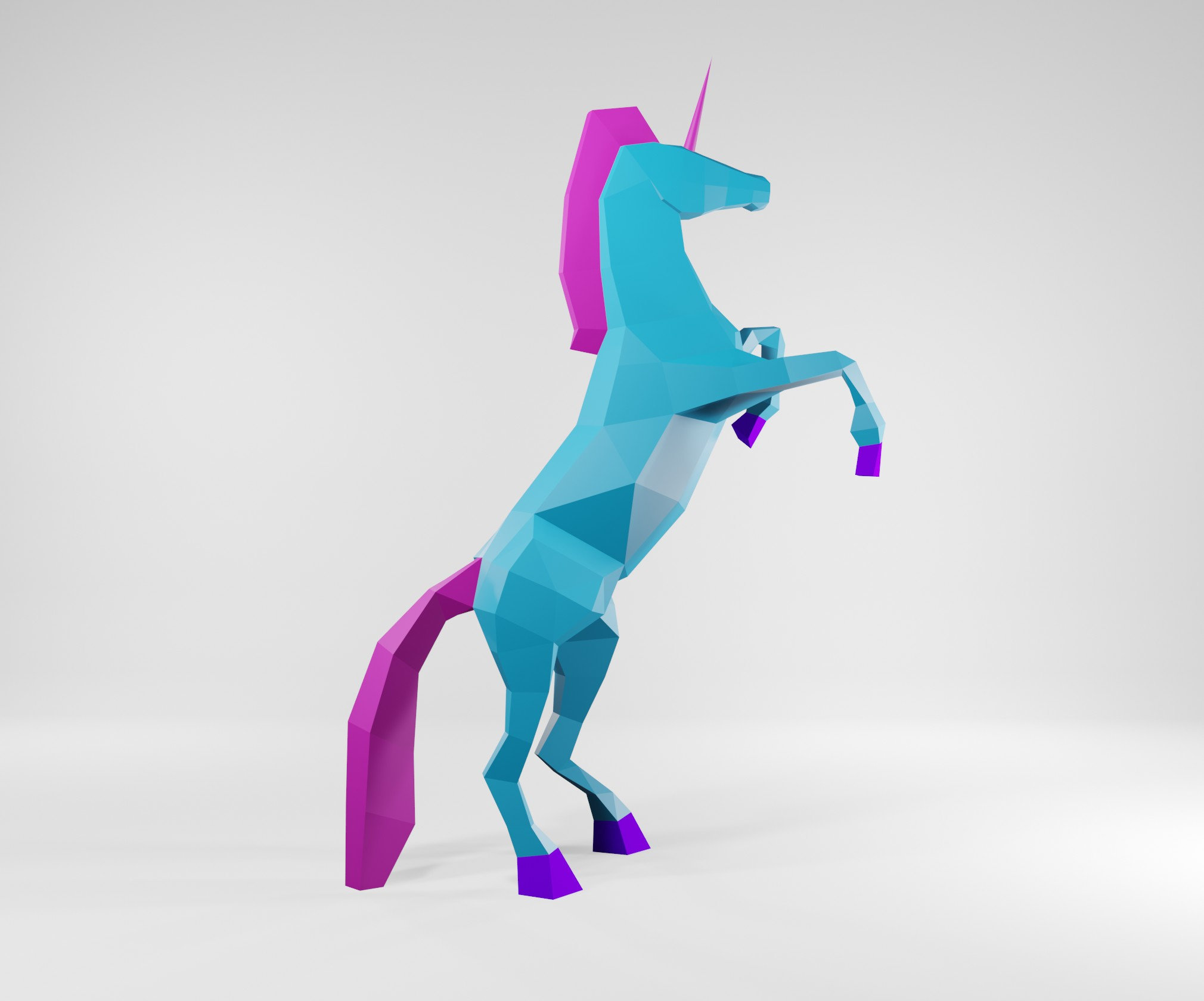 XXL UNICORN PAPERCRAFT Template Diy 3d Paper Craft Pdf - Etsy