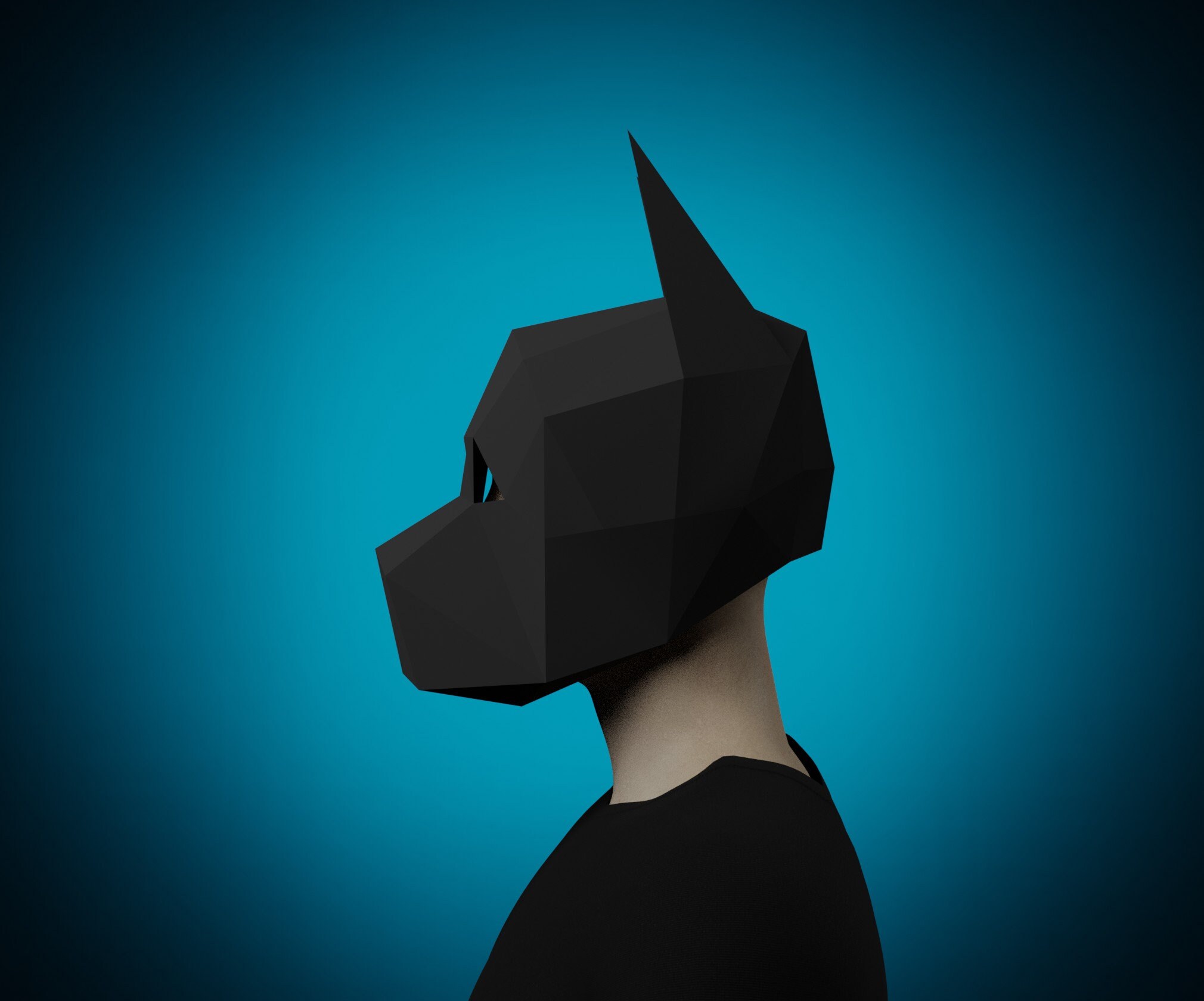 DOG MASK PAPERCRAFT Template Pdf dobermann Costume for - Etsy