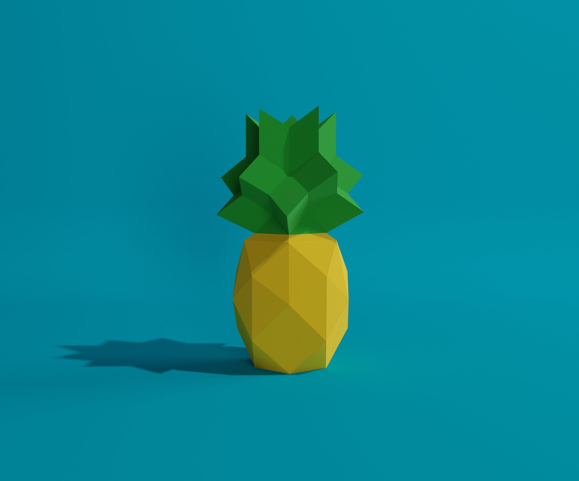 PAPERCRAFT 3D Pinapple Template, Diy Printable Food Craft, XXL Paper ...
