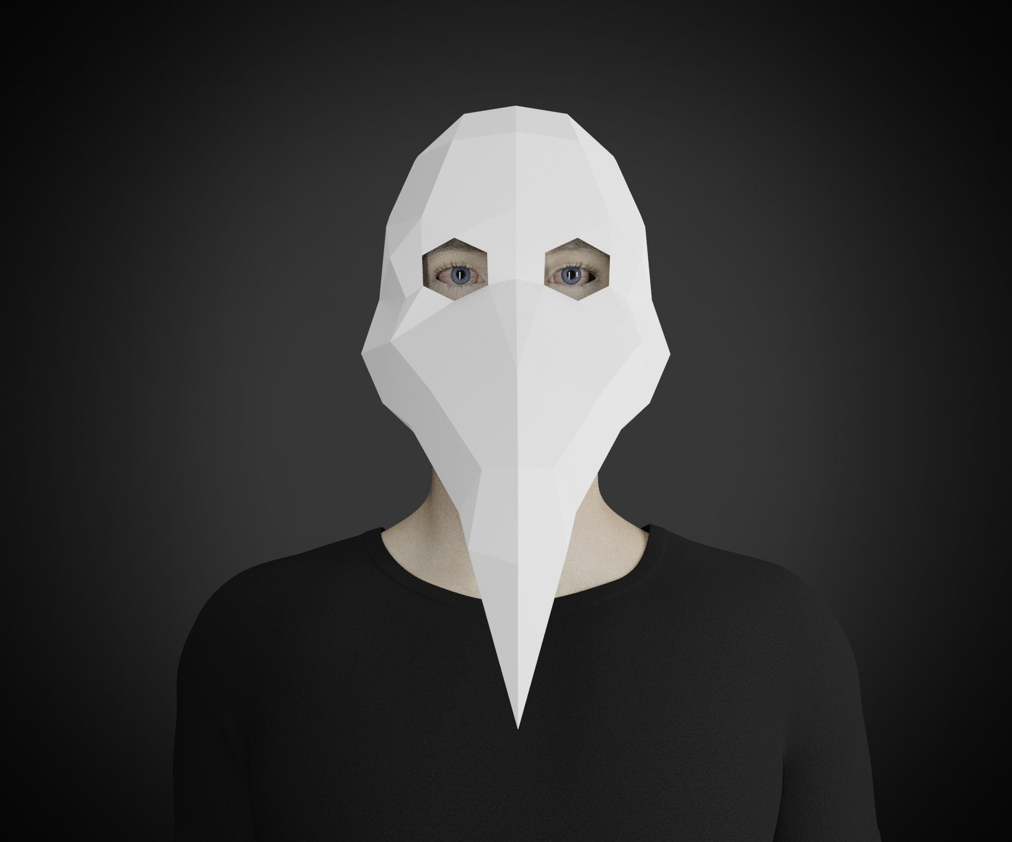 PLAGUE DOCTOR PAPERCRAFT Mask V2 - Venetian Plague Doctor Masquerade ...