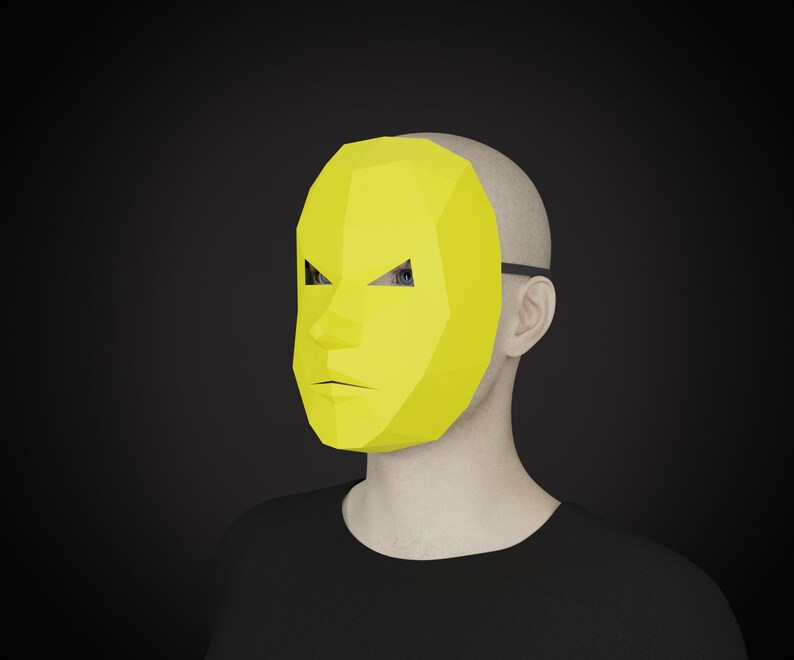 Human FACE MASK PAPERCRAFT Template 3d Lowpoly Mask Pattern - Etsy