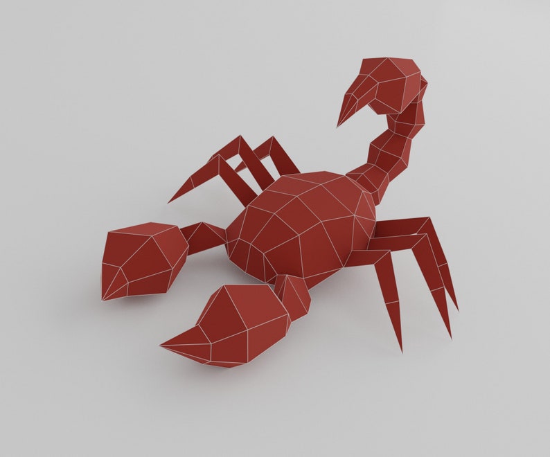 SCORPION PAPERCRAFT Template Diy 3D Paper Craft Pdf - Etsy