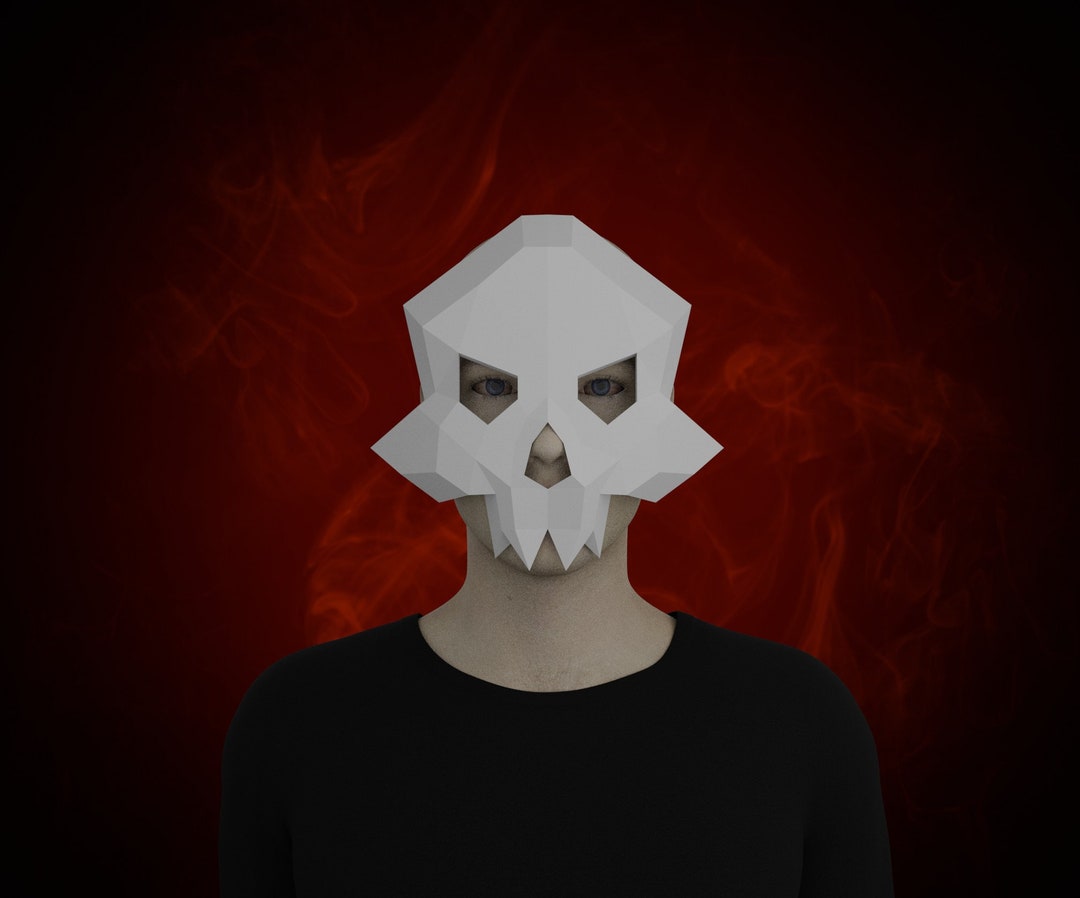 Scary MASK PAPERCRAFT SKULL Patrón de artesanía de papel para adultos ...