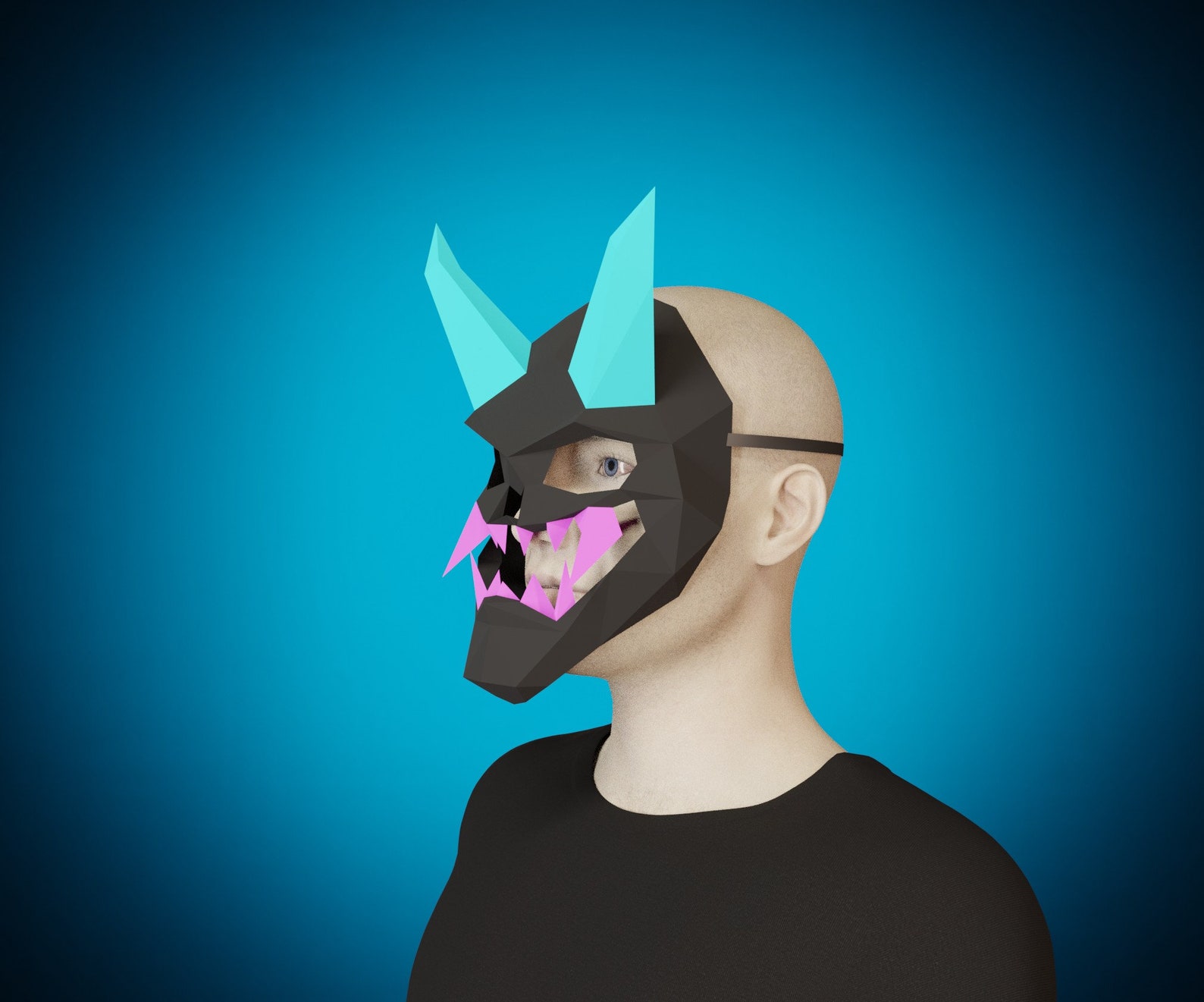 Neon Demon MASK PAPERCRAFT 3D Printable TEMPLATE Pdf Easy | Etsy