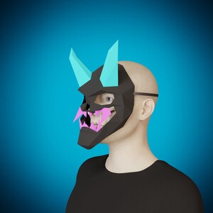 Neon Demon MASK PAPERCRAFT 3D, Printable TEMPLATE Pdf, Easy Diy Craft ...