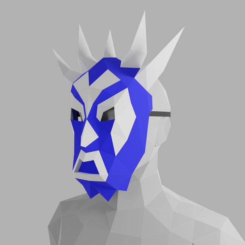 Tribal Surprised PAPERCRAFT MASK PDF Pattern, 3D Costume, Printable Diy ...