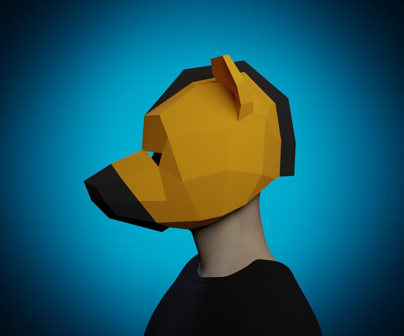 HYENA PAPERCRAFT 3D Template Diy Craft Make Your Own Animal - Etsy