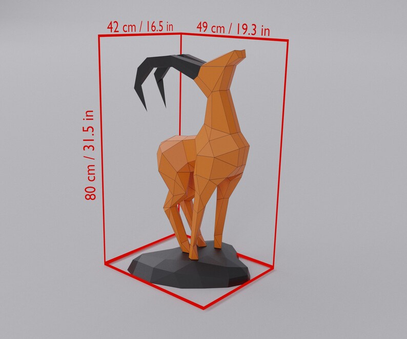 Wild GOAT PAPERCRAFT Template Diy 3d Paper Craft Pdf - Etsy
