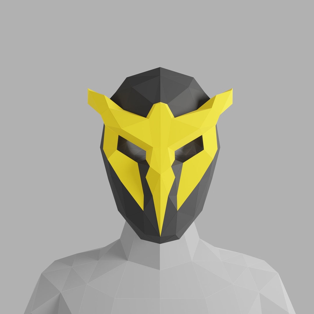 Cyber Ninja PAPERCRAFT MASK PDF Pattern, 3D Costume, Printable Diy ...