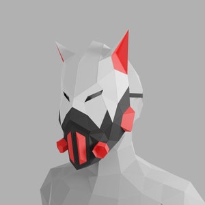 Cybercat PAPERCRAFT MASK PDF Pattern, 3D Costume, Printable Diy ...