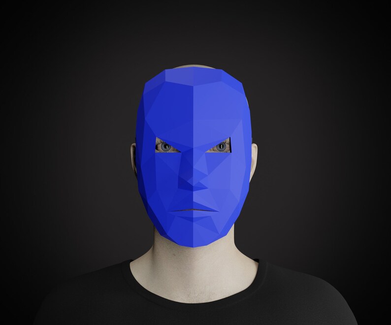 Human FACE MASK PAPERCRAFT Template 3d Lowpoly Mask Pattern - Etsy