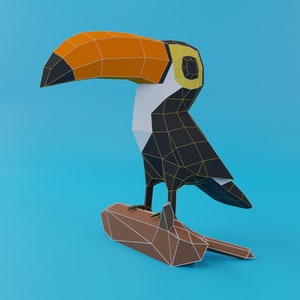 BIRD TOUCAN PAPERCRAFT Template, Diy 3D Paper Craft, Pdf Downloadabe ...
