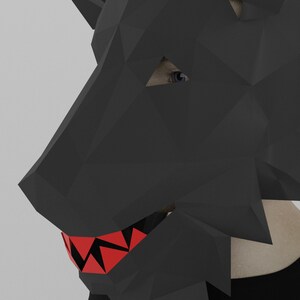 Papercraft MASK 3D - Chupacabras, Printable Template PDF Pattern ~ DIY ...