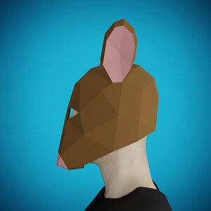 RAT MASK PAPERCRAFT 3D Template, Diy Adult Craft, Make Your Own Low ...