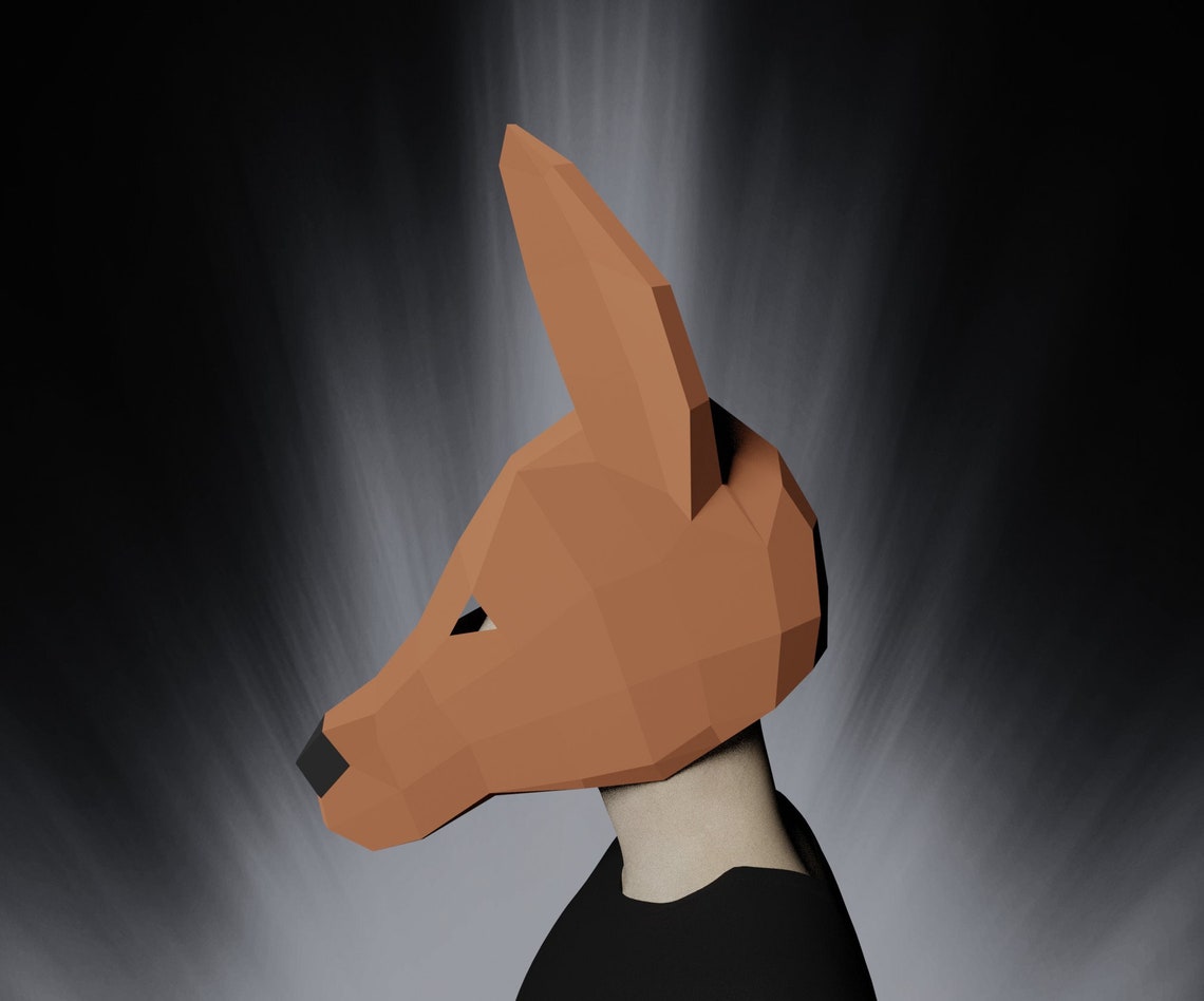 Kangaroo MASK Papercraft Template Pdf DIY ANIMAL Mask Adult - Etsy