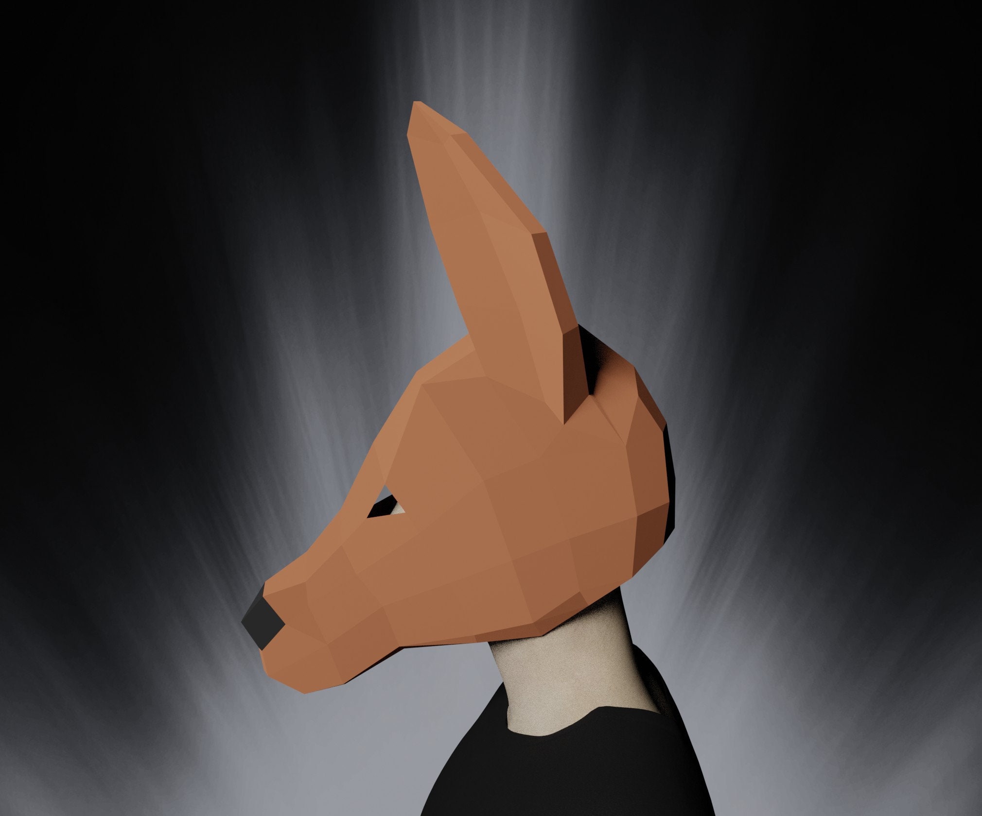 Kangaroo MASK Papercraft Template Pdf - DIY ANIMAL Mask Adult ...