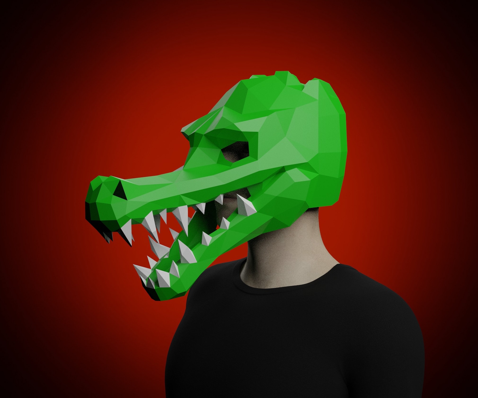 SCARY MASK PAPERCRAFT aligator Crocodile 3D Diy Adult Paper | Etsy