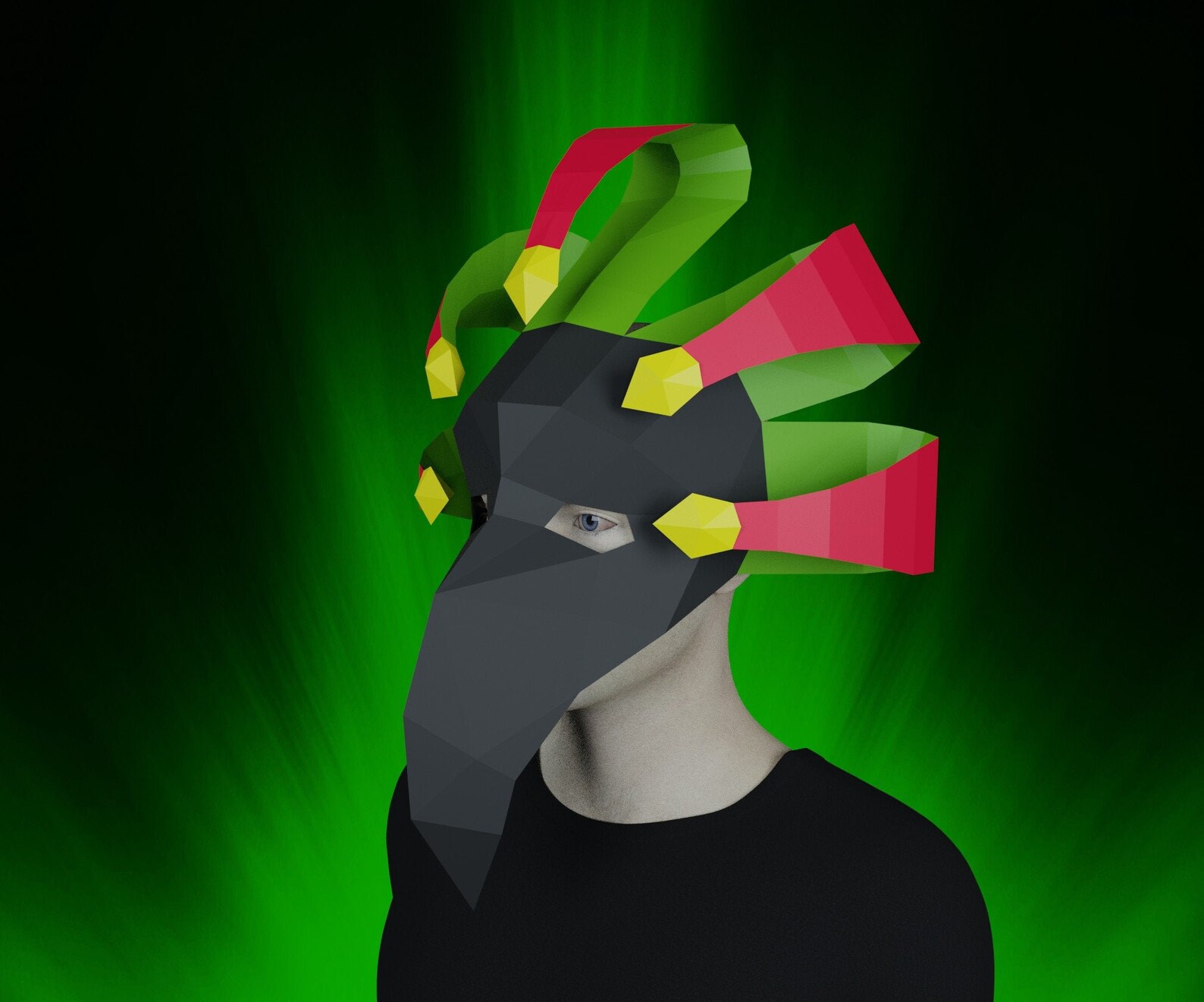 PAPERCRAFT MASK Venetian Jester Carnival MASQUERADE, Mardi Gras Diy ...