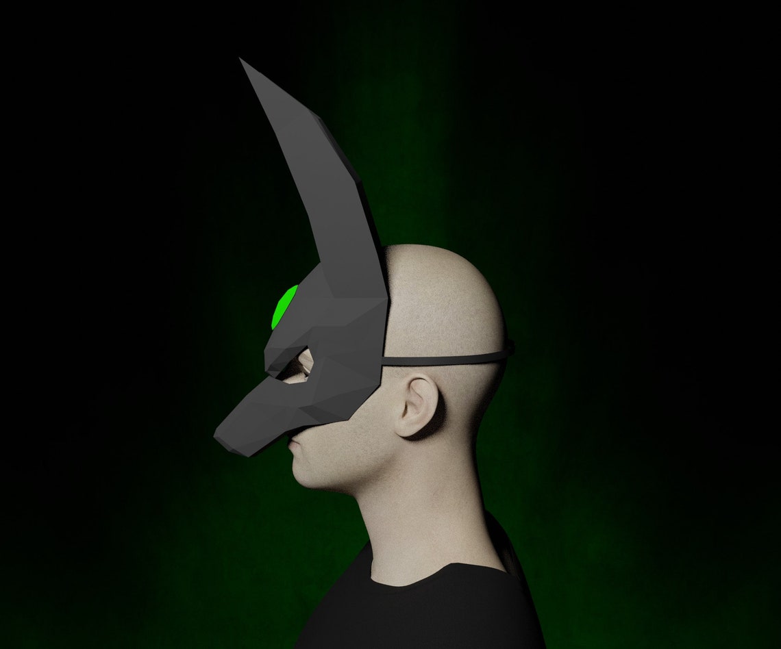 ANUBIS Half-mask DIY Adult Masquerade Mask 3d Papercraft | Etsy