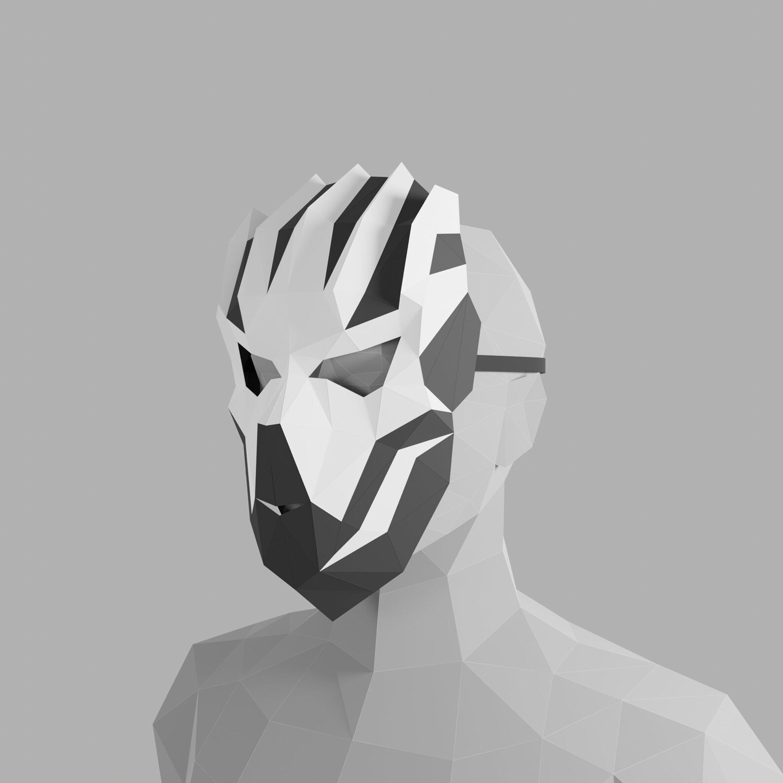 Luchador PAPERCRAFT MASK Patrón PDF, Disfraz 3D, plantilla diy ...