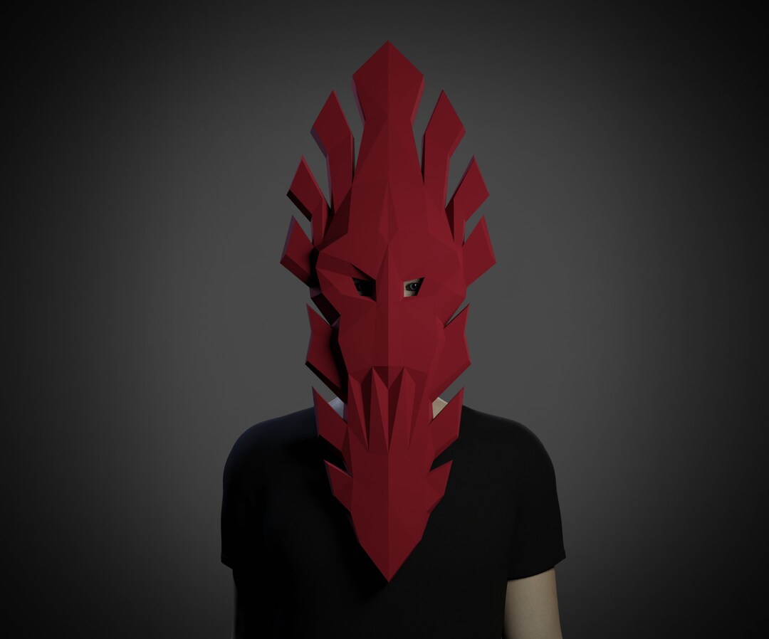 PAPERCRAFT MASK African Demon 3D Wall Decoration- TEMPLATE- Pdf ...