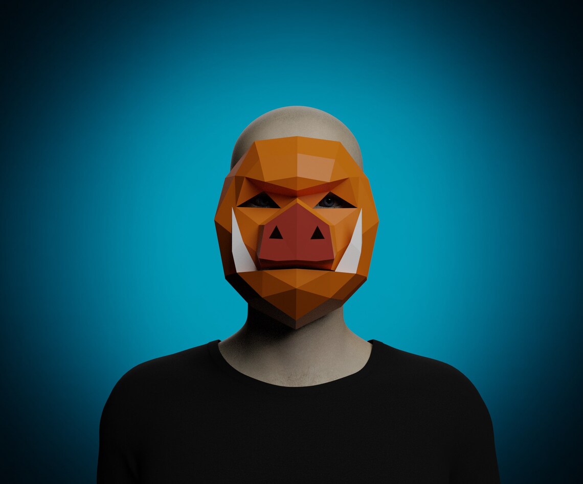 Boar Pig MASK PAPERCRAFT 3d Template Diy Printable Craft - Etsy