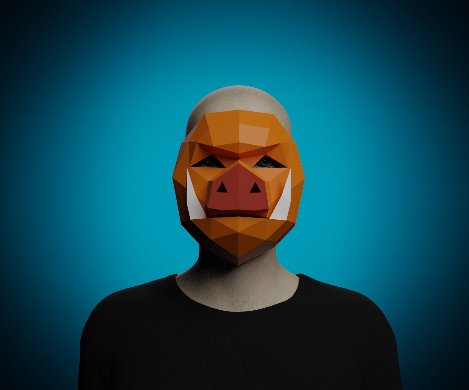 Boar Pig MASK PAPERCRAFT 3d Template, Diy Printable Craft, Make Your ...