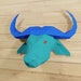 ANIMAL HEAD PAPERCRAFT Affrican Buffalo 3d Diy Wall Decor - Etsy