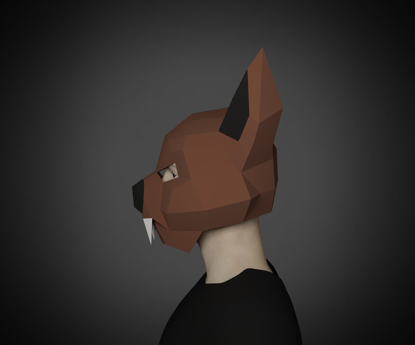 PAPERCRAFT MASK Vampire BAT 3D Animal Head Diy Adult Paper - Etsy