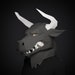 PAPERCRAFT MASK 3D MINOTAUR Template, Diy Animal Costume, Low Poly Bull ...