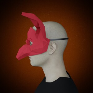 Goblin Half-mask PAPERCRAFT 3d, DIY Masquerade Mask for Men, Pdf ...