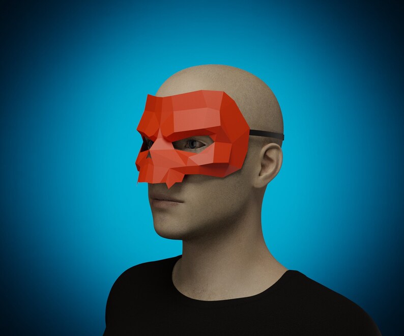 Half MASK PAPERCRAFT -vampire SKULL 3D Diy Adult Paper Craft Pattern ...