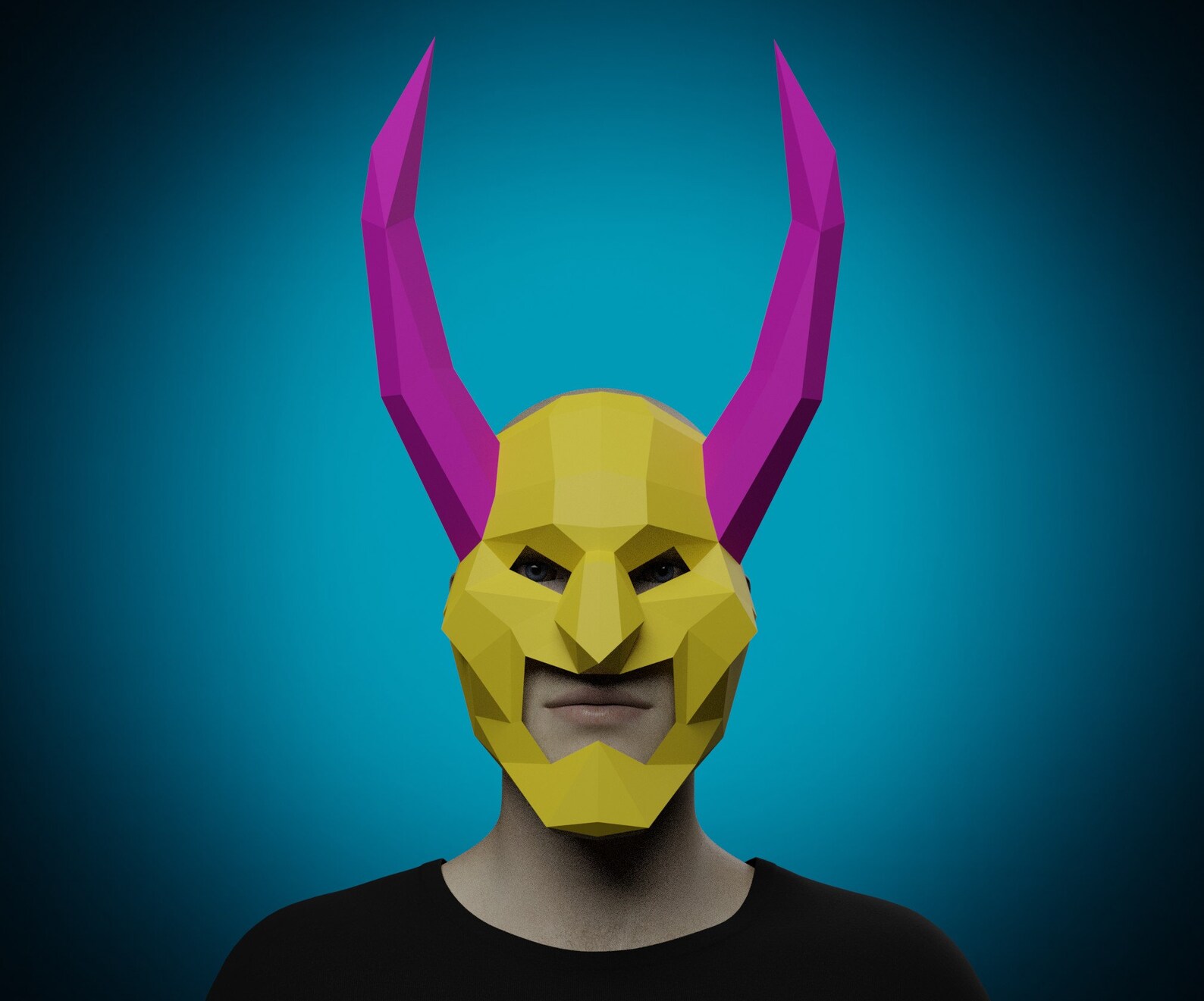 PAPERCRAFT MASK ONI Demon, Printable Pattern Template, 3d Puzzle,diy ...